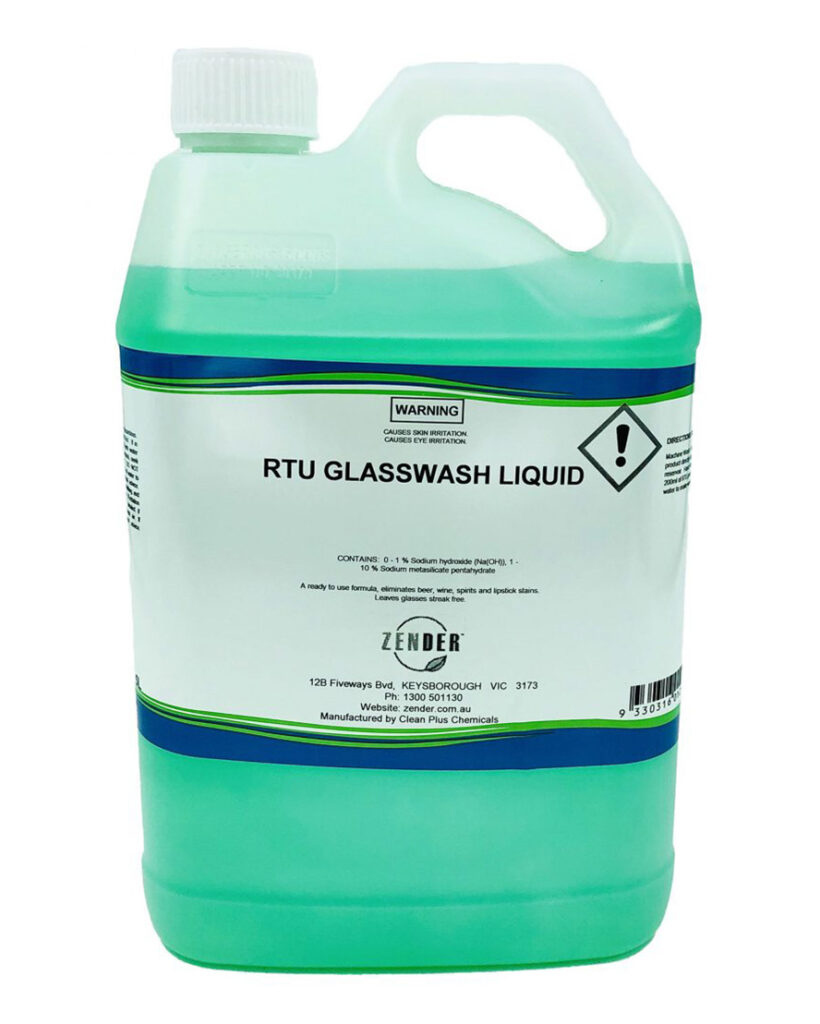 RTU Glass Wash Liquid - Zender - Zender